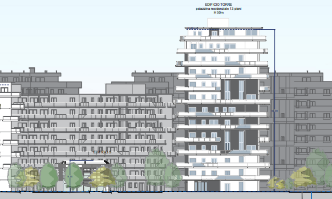 Sette palazzi, una torre di 13 piani e 344 appartamenti: ecco il futuro ...